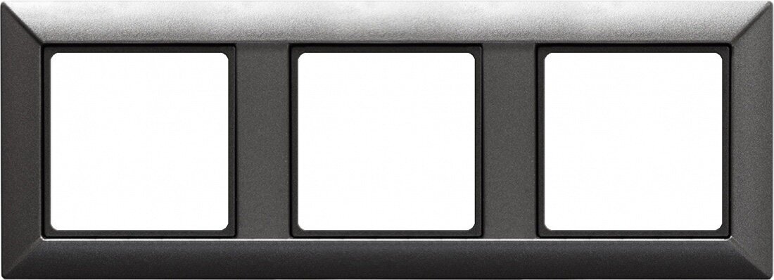 Рамка Jung ECO Profi на 3 поста, универсальная, антрацит