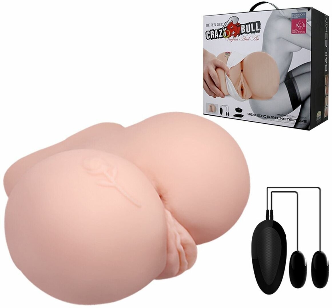 Мастурбатор вагина-анус с вибрацией Crazy Bull Vagina and Ass