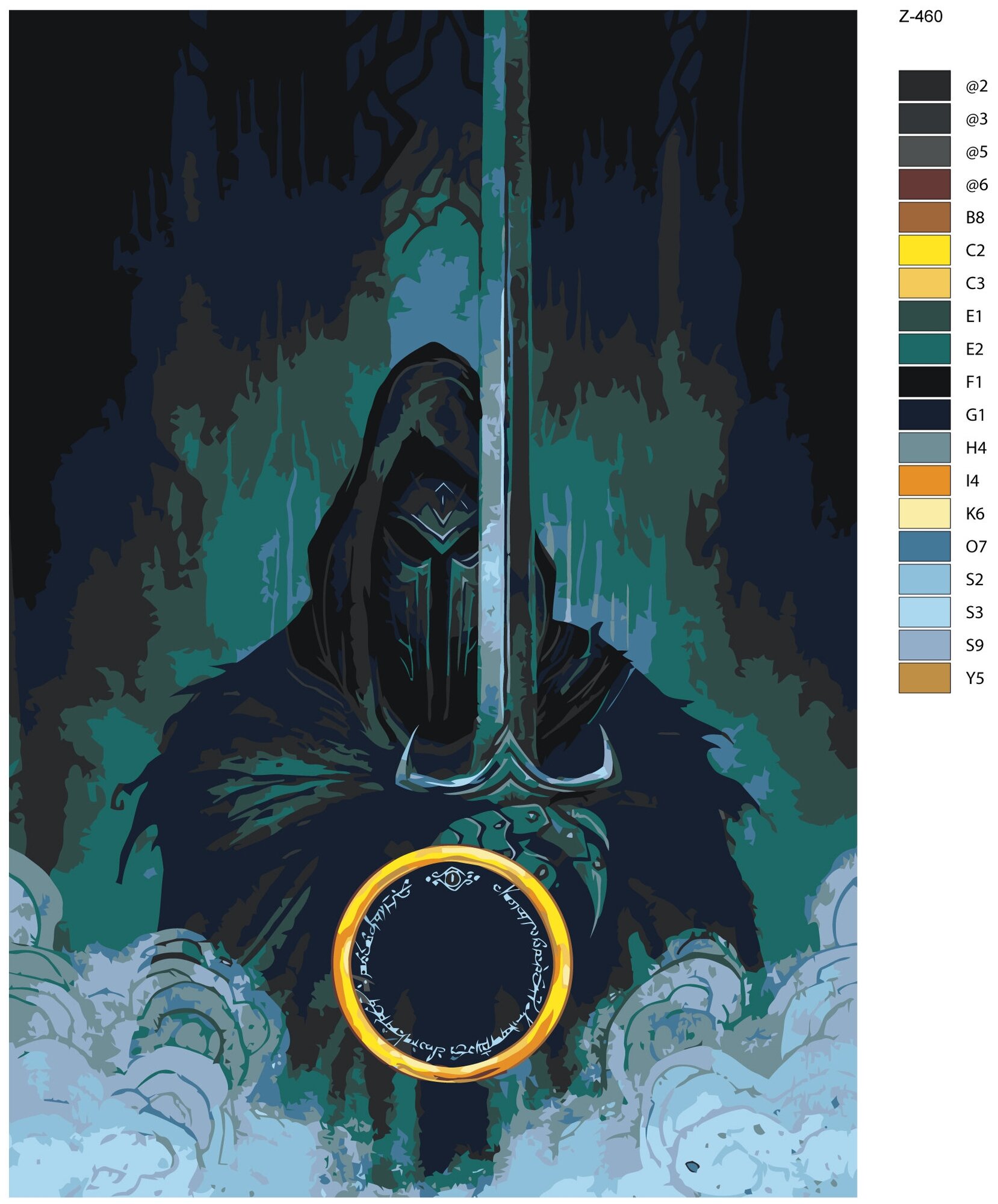 Картина по номерам Z-460 "Властелин колец" 60x90