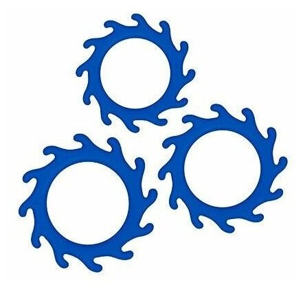 Набор из 3 синих эрекционных колец Renegade Gears, NS Novelties, силикон, синий