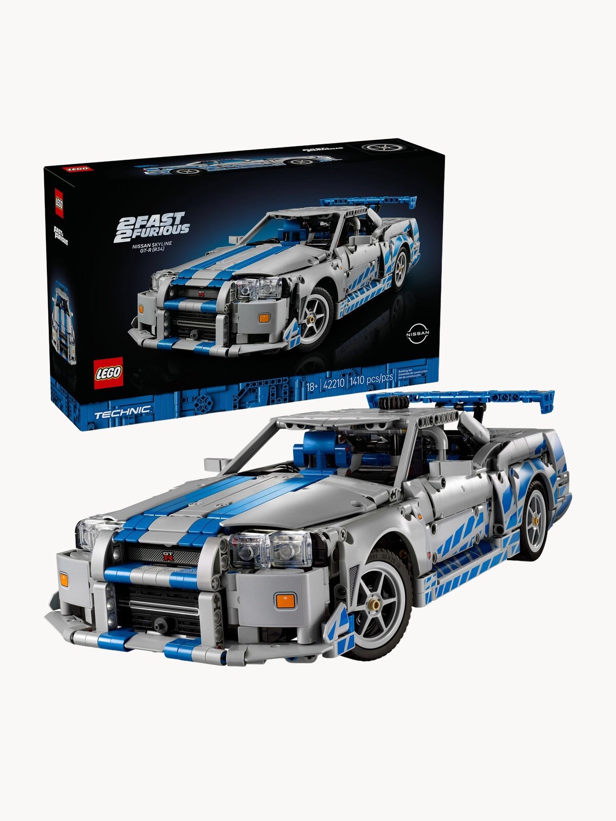 Конструктор LEGO Technic 42210 Форсаж 2: Nissan Skyline GT-R (R34), 1410 дет.