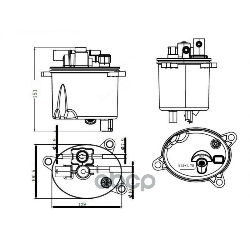 Фильтр для а/м Land Rover Freelander (06-)/RR Evoque (11-)/Discovery Sport (14-) 2.0D/2.2D (топл. диз LUZAR арт. lff-10318d