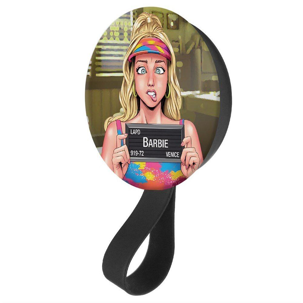 Кольцо-держатель с зеркалом Krutoff для телефона Барби в участке