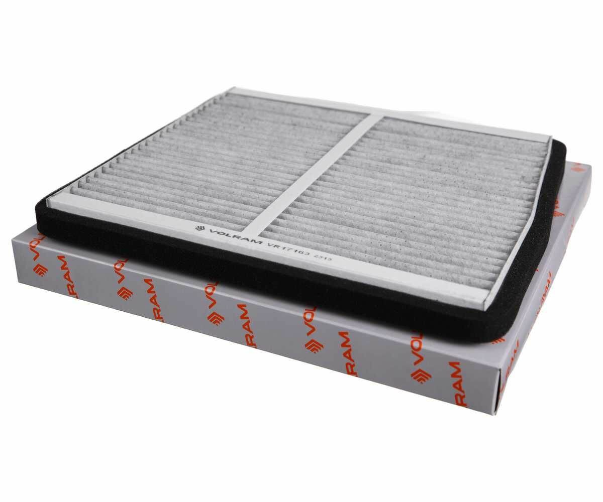 Фильтр салонный Volram VR17163 (угольный) Volvo XC90 1 2.5-3.2 (-14), XC70 2.4-2.5 (-07), S60 1 2.0-2.5 (-10)