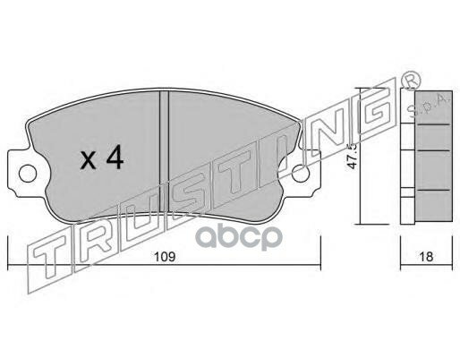 К-т дисков. тормоз. колодок Fiat Panda (-2003), Uno (-12.1993) Trusting арт. 0350