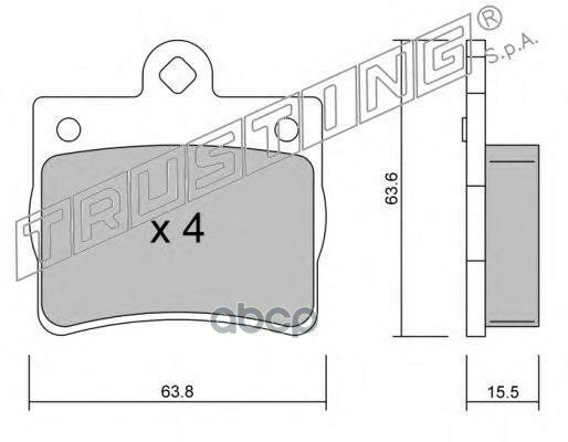 К-т дисков. тормоз. колодок MERCEDES-BENZ С-Class (W202) 93-, OMEGA V8 З Trusting арт. 2640