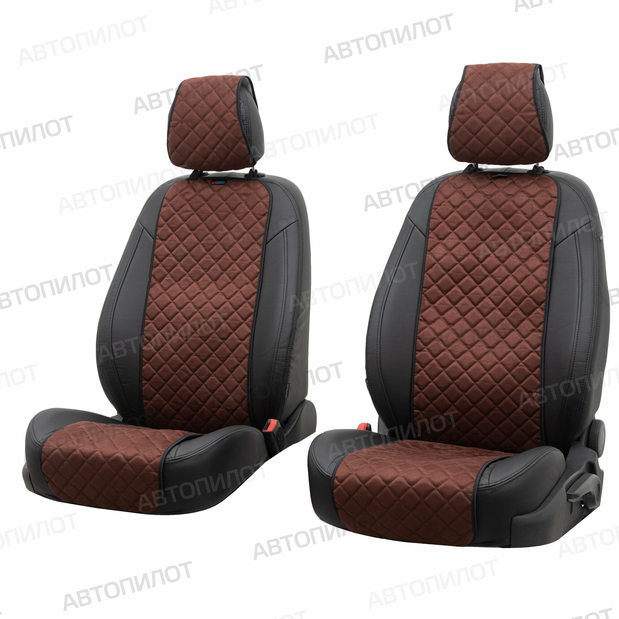 Накидка Алькантара Ромб - Модель №1 (комплект из 2 шт) Шоколад