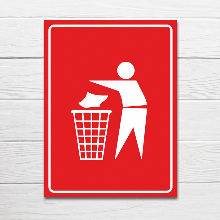 Табличка "Соблюдайте чистоту", 27х20 см, ПВХ