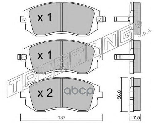 К-т дисков. тормоз. колодок Subaru Legacy 2.0i/2.5i 98-03 Trusting арт. 5160