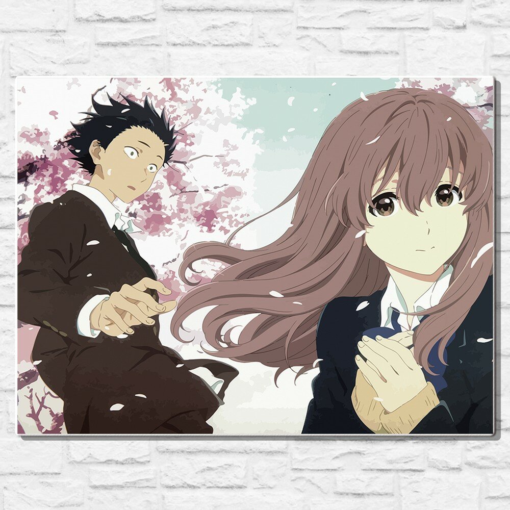 Картина по номерам на холсте аниме Форма голоса (Koe No Katachi) - 15108 Г 60x80