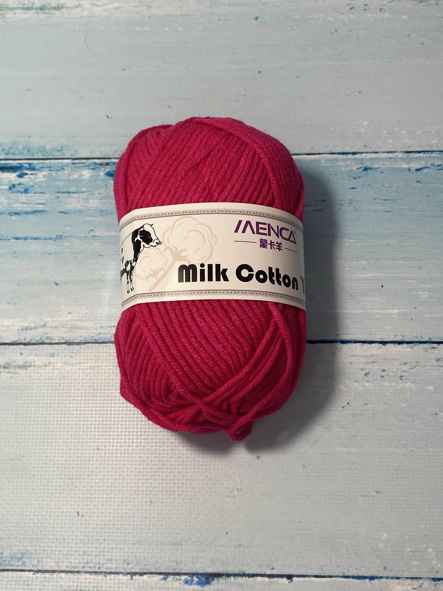 Пряжа MENCA "Milk Cotton Yarn", хлопок, акрил, 50/50, красная, 100м