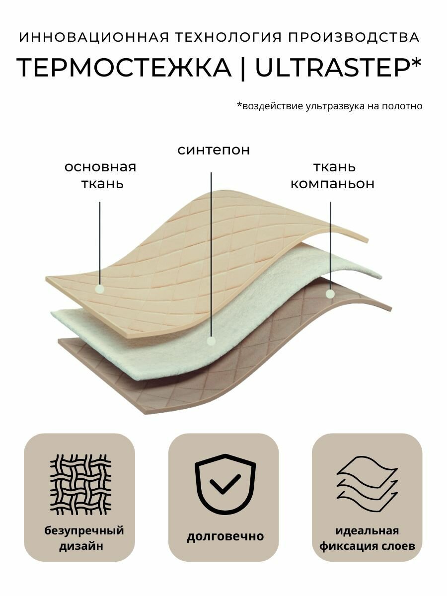 Покрывало однотонное двустороннее стеганное 1,5-спальное микрофибра,180х215, шоколад/фисташка Орхидея