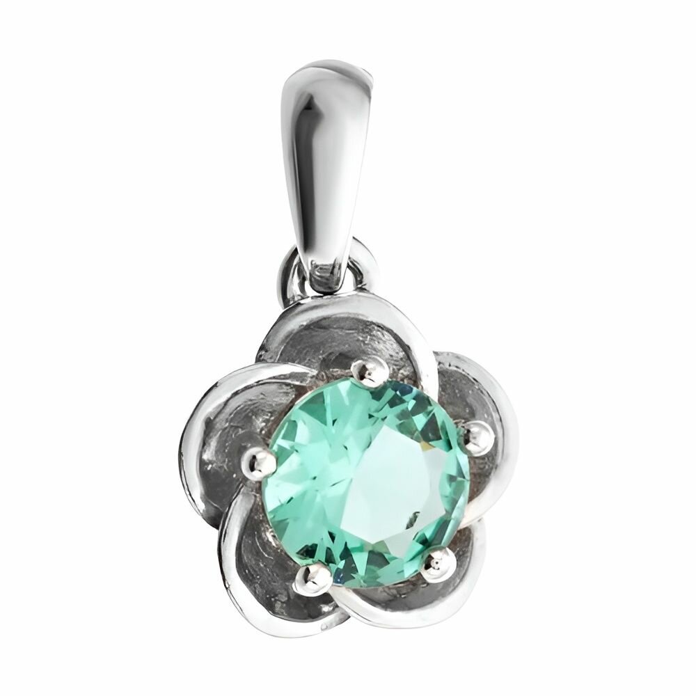 Подвеска, серебро, 925 проба, родирование, фианит