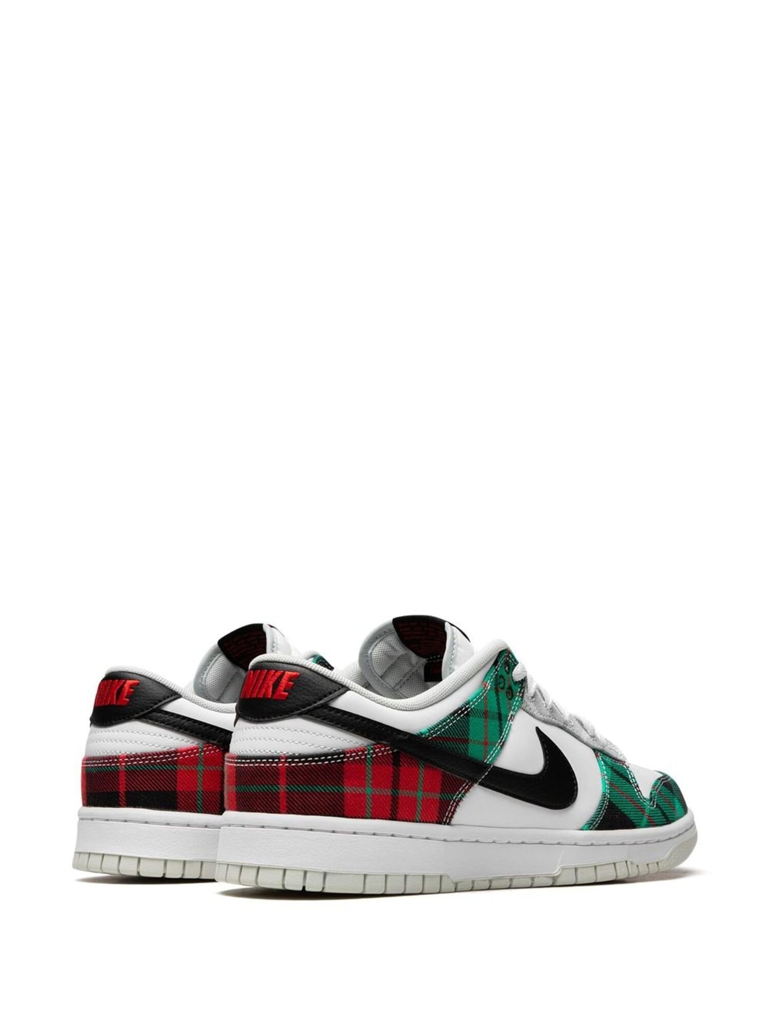 Кроссовки NIKE Dunk Low Plaid, размер 9.5 US, бежевый/белый — фото 1