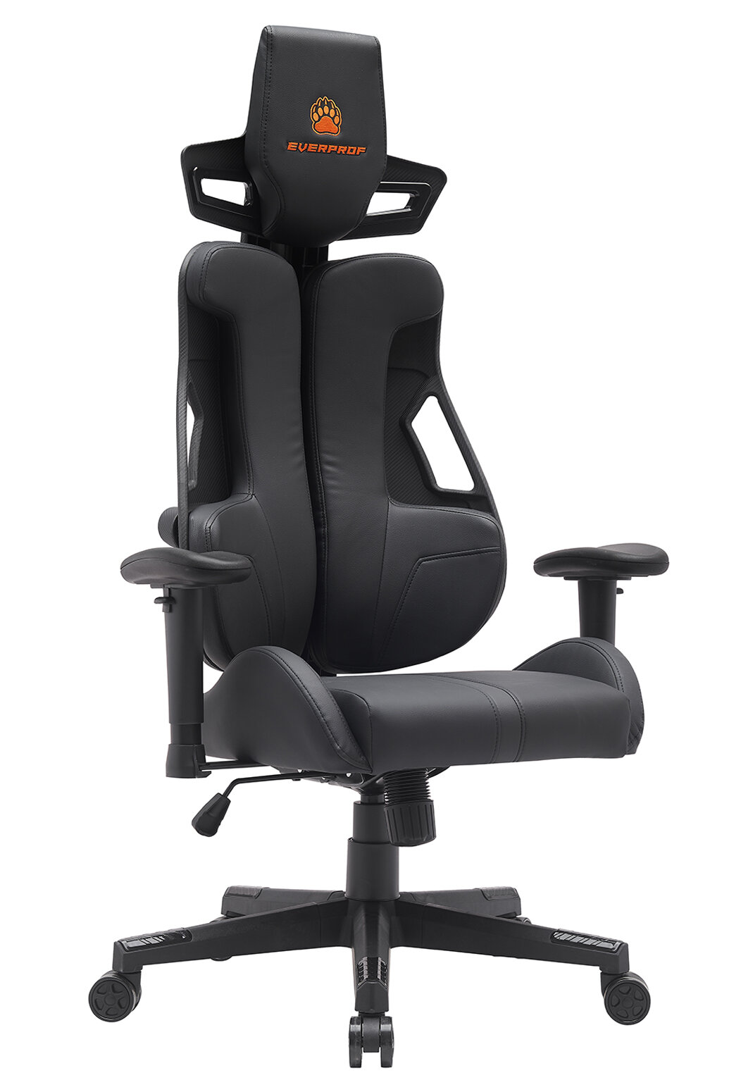 Геймерское кресло Everprof Serval Q Экокожа Черный