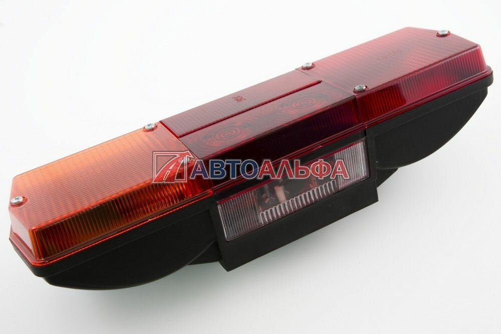 Фонарь задний левый 24В с подсветкой номера 6 болтов КАМАЗ, МАЗ