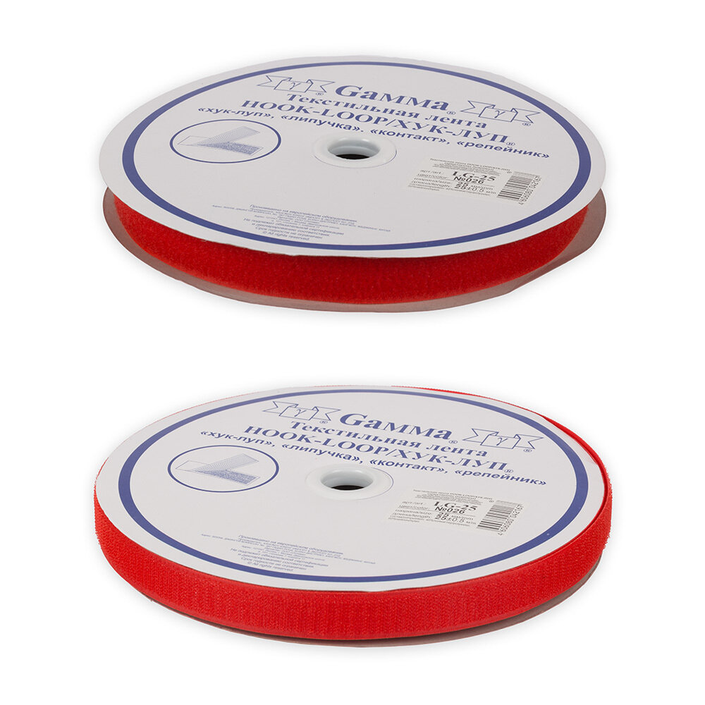 Липучка лента "Gamma" 25 мм LG-25 цв. 25 м №032 св. бежевый