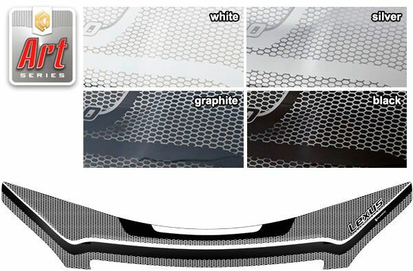 Дефлектор капота Lexus GX 470 2003-2010 Серия "Art" графит exclusive