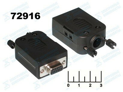 Разъем D-SUB гнездо 9pin под винт на кабель
