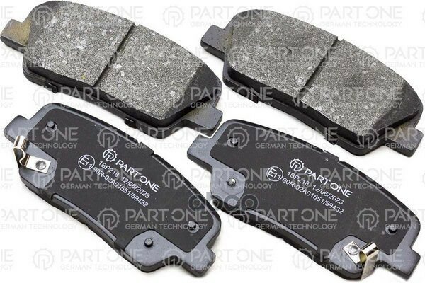 Тормозные колодки для планового ремонта, применяется на Hyundai Genesis, с 2008 года. PART-ONE арт. 1BP218