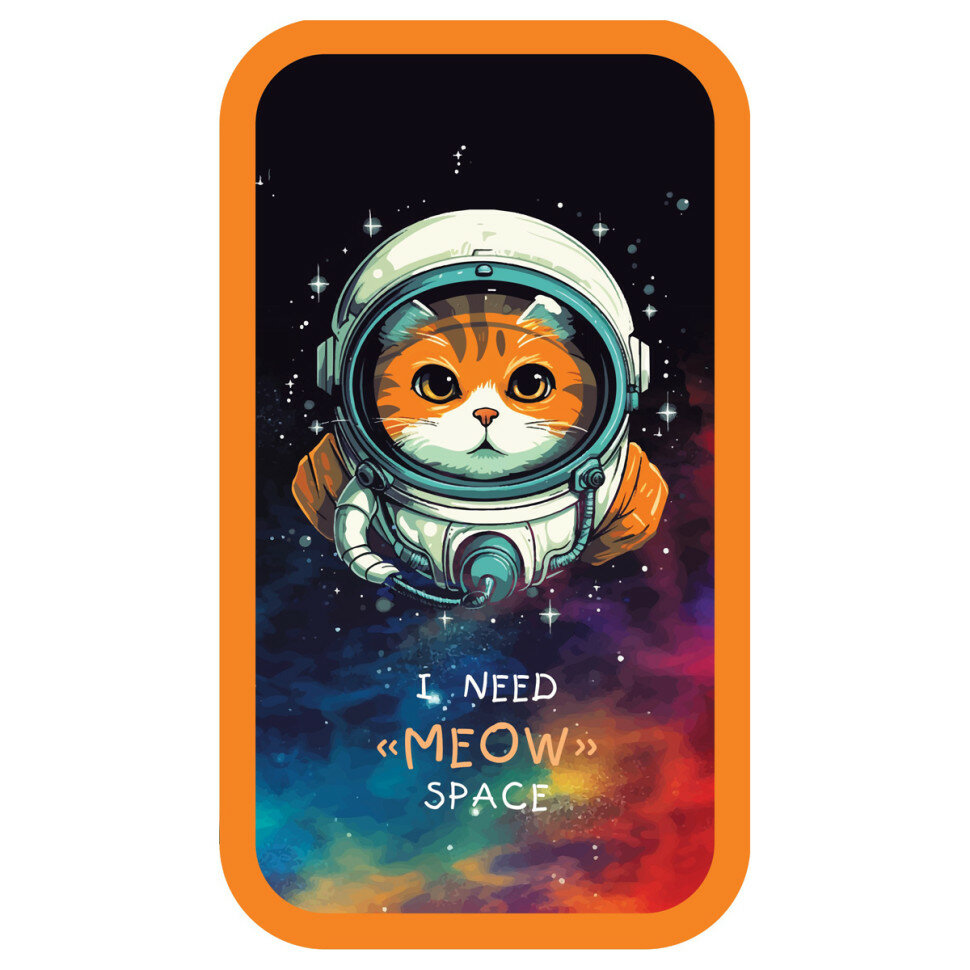 Пенал 2 отделения, 190*110 ArtSpace "Meow Space", ламинированный картон, софт-тач, 368151