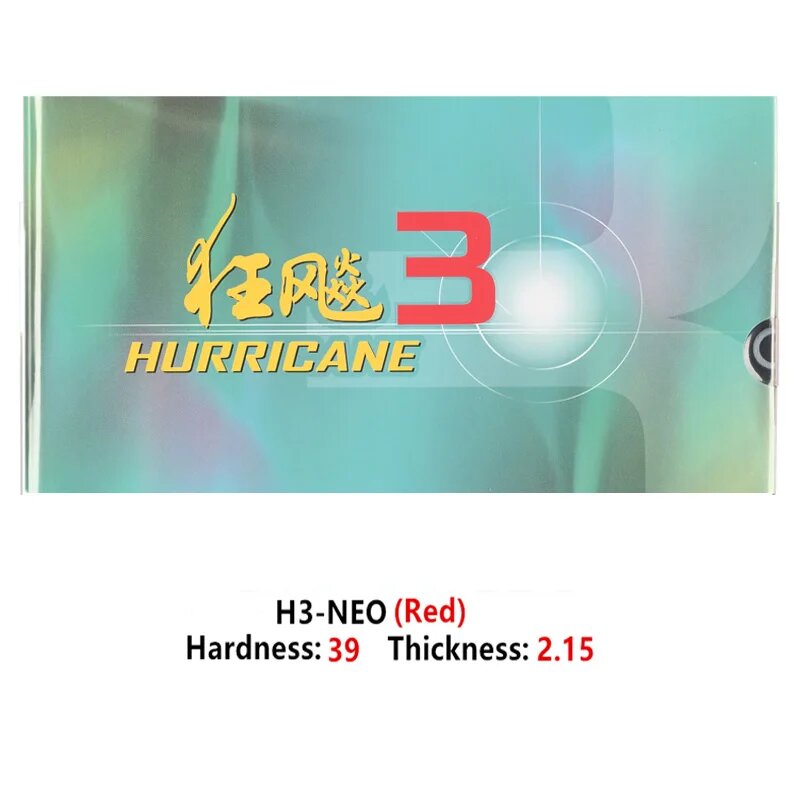 DHS Hurricane 3 NEO (Red) губка для пинг-понга, H39 T2.15