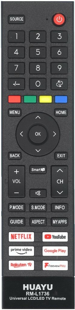 UNIVERSAL Huayu RM-L1736 для различных брендов SMART TV, Пульт ДУ