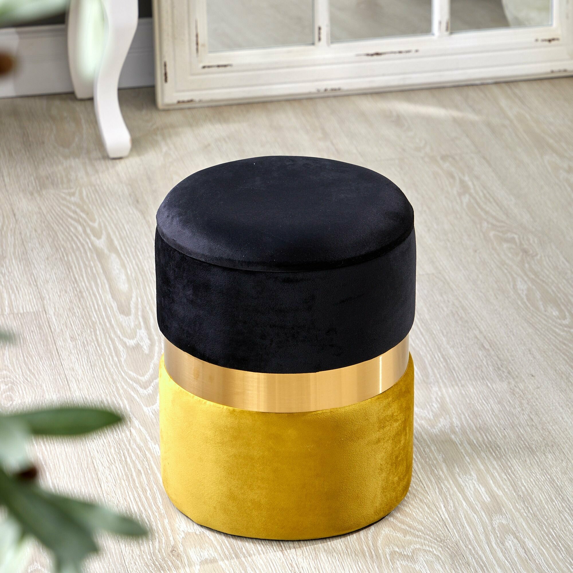 49-336M Пуф с крышкой 31х31х39см, МДФ, ткань, поролон, металл, Glasar