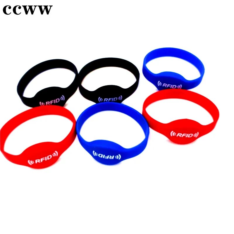 Синий RFID браслет силиконовый EM4305