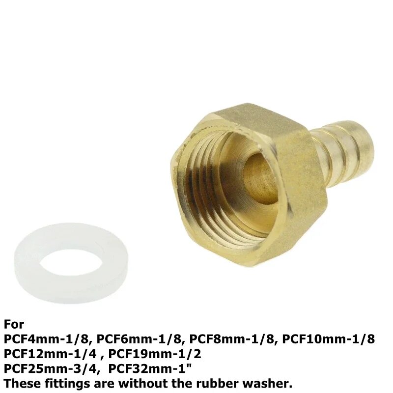 Медный фитинг PCF 8mm Barb, 1I4 Thread