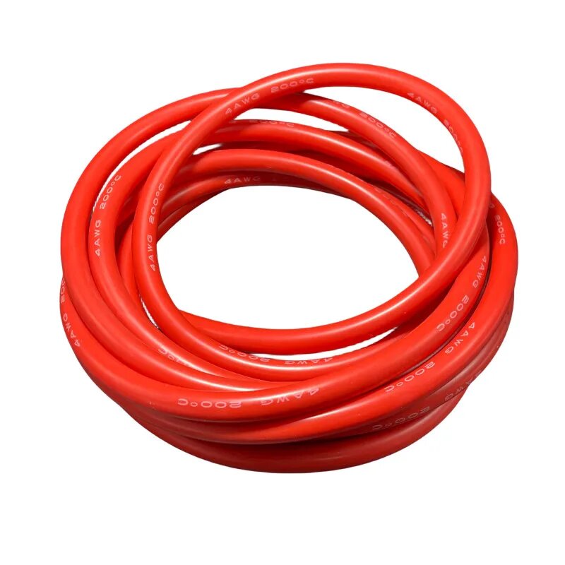 Высокотемпературный гибкий силиконовый провод 26AWG-10AWG 600В 13 AWG 2.5mm2, red, 1 meters