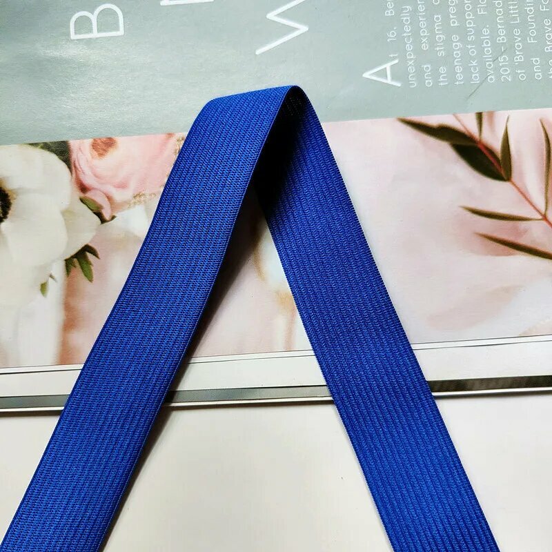 20 мм 25 мм цветная высокоэластичная швейная резинка, используемая для Синий, 25mm 2y, blue