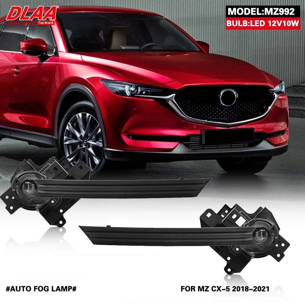 DLAA для CX-5 2018 2019 2020 2021 передние противотуманные светильник s автостайлинг точесветильник Противотуманные фары с переключателем-1 пара