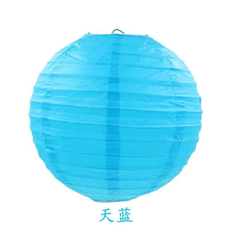 Бумажный фонарь круглый, shy blue, 15 см