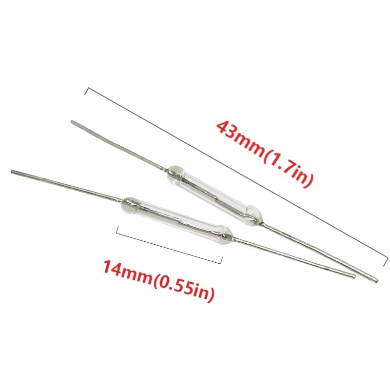 Набор из 10 герконовых магнитных переключателей 2x14 мм