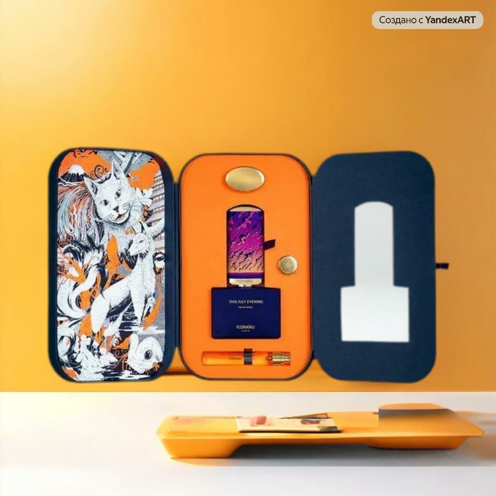 Парфюмерный набор FLORAIKU "This July Evening" 50 ml + 10 ml - парфюмерная вода, унисекс.