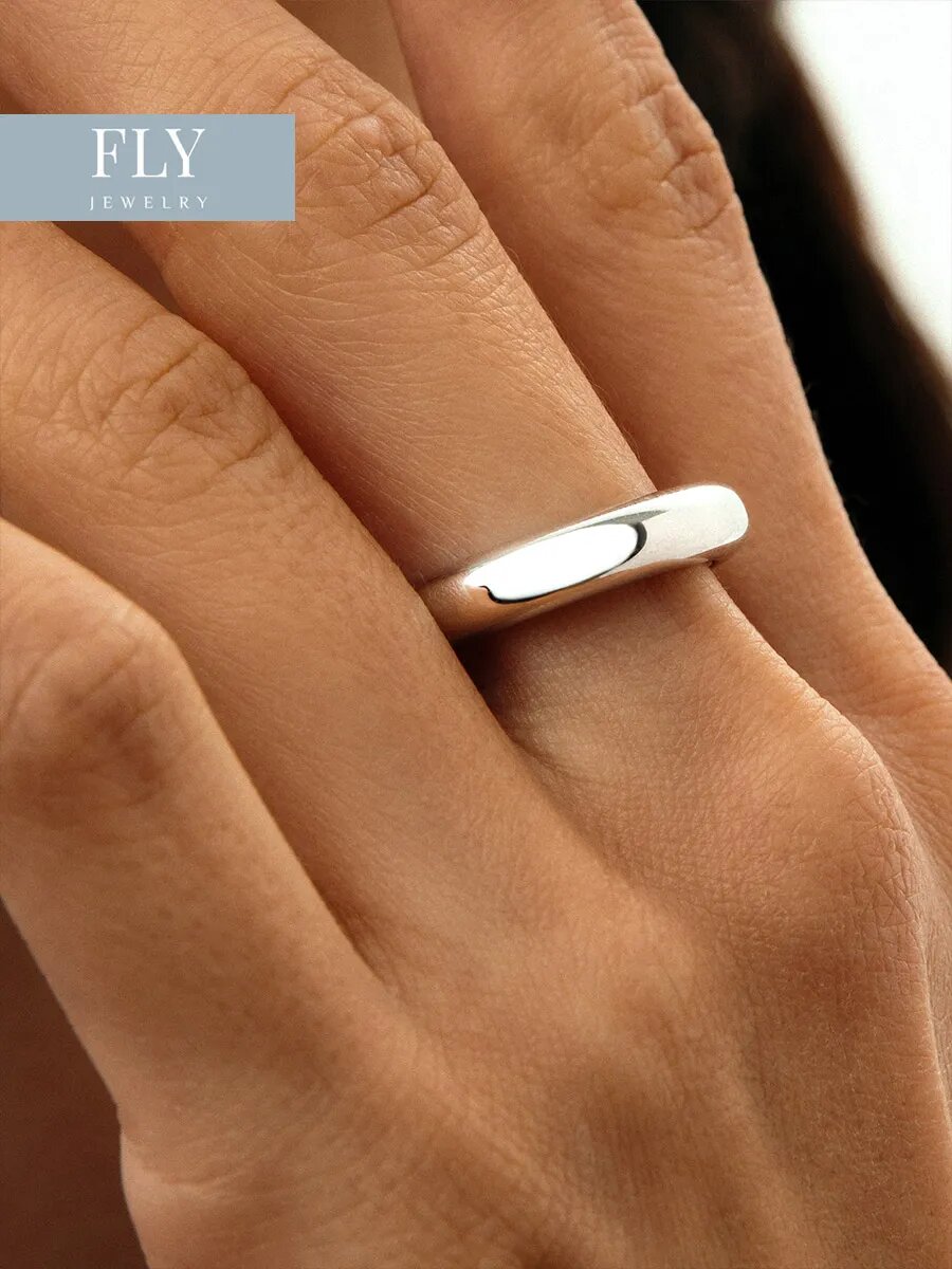 Кольцо на фалангу, серебро, 925 проба, родирование