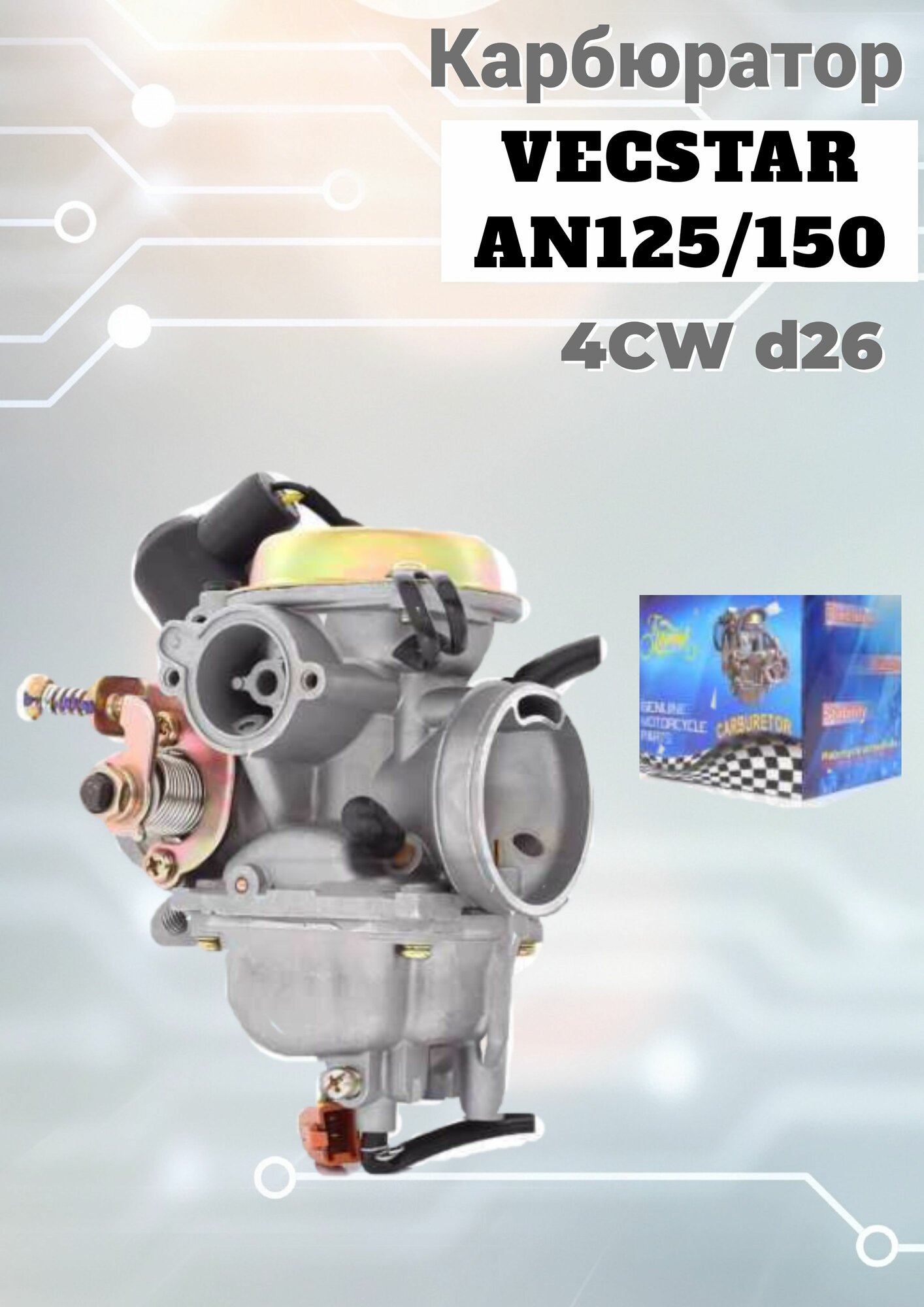 Карбюратор VECSTAR AN125/150 4CW d26 "LIPAI"