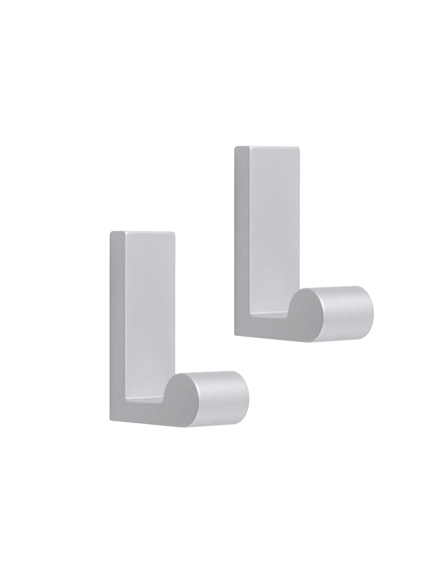 Мебельный крючок Boyard LUNO Сатиновый хром, 2 шт, алюминий, скрытое крепление