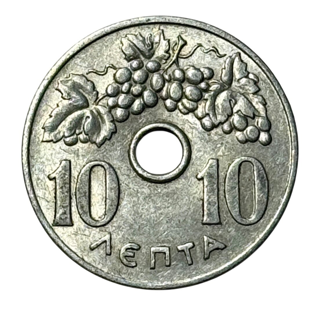Греция монета 10 лепт 1966