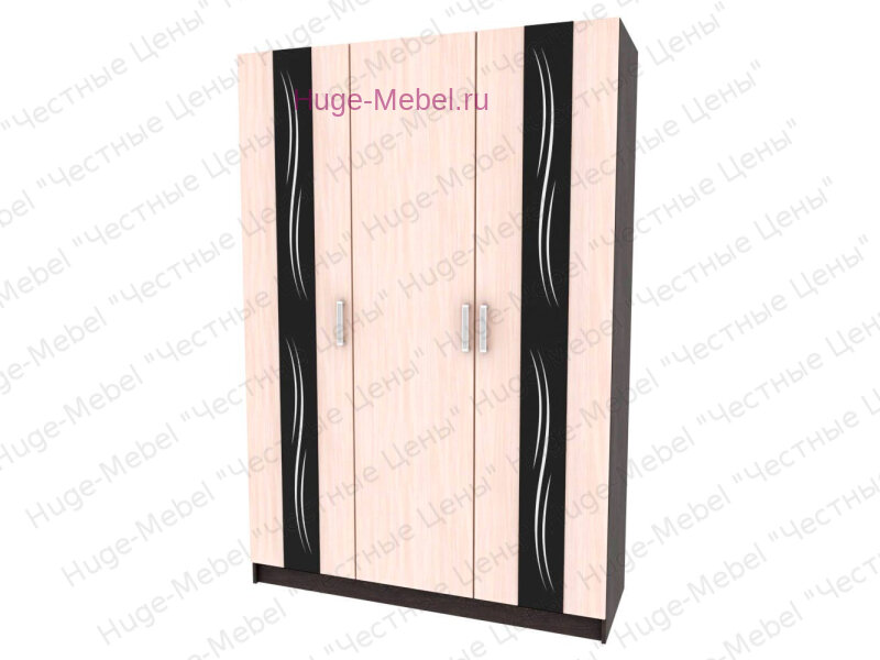 Шкаф 3-х створчатый Эрика Huge Mebel . Ширина 1500 Высота 2200. Шкафы распашные