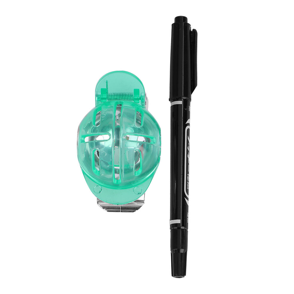 Golf Ball Liner Line Marker Drawing Template Alignment Tool with Pen Accessories (Green)