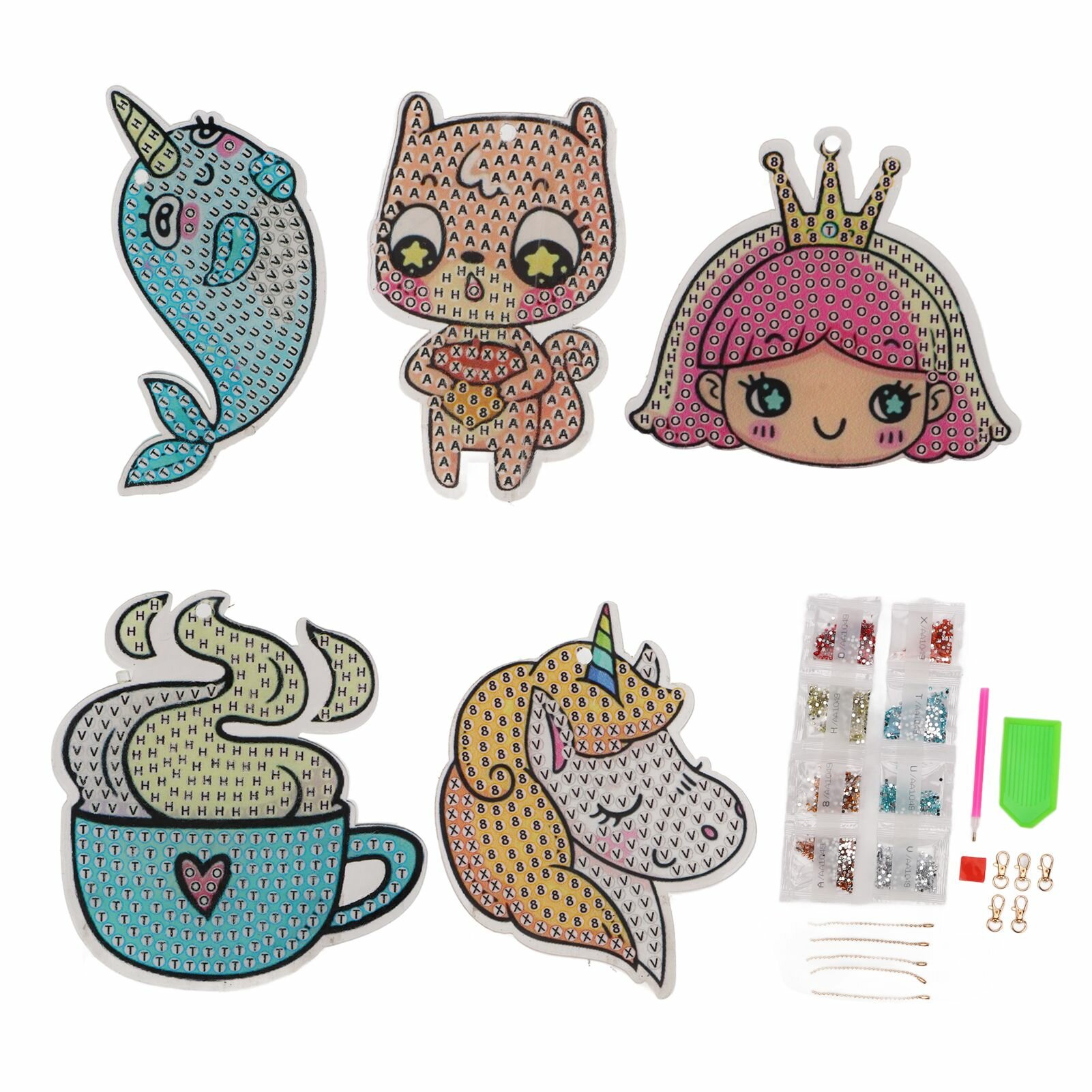 Алмазная живопись брелки 3D мультяшные