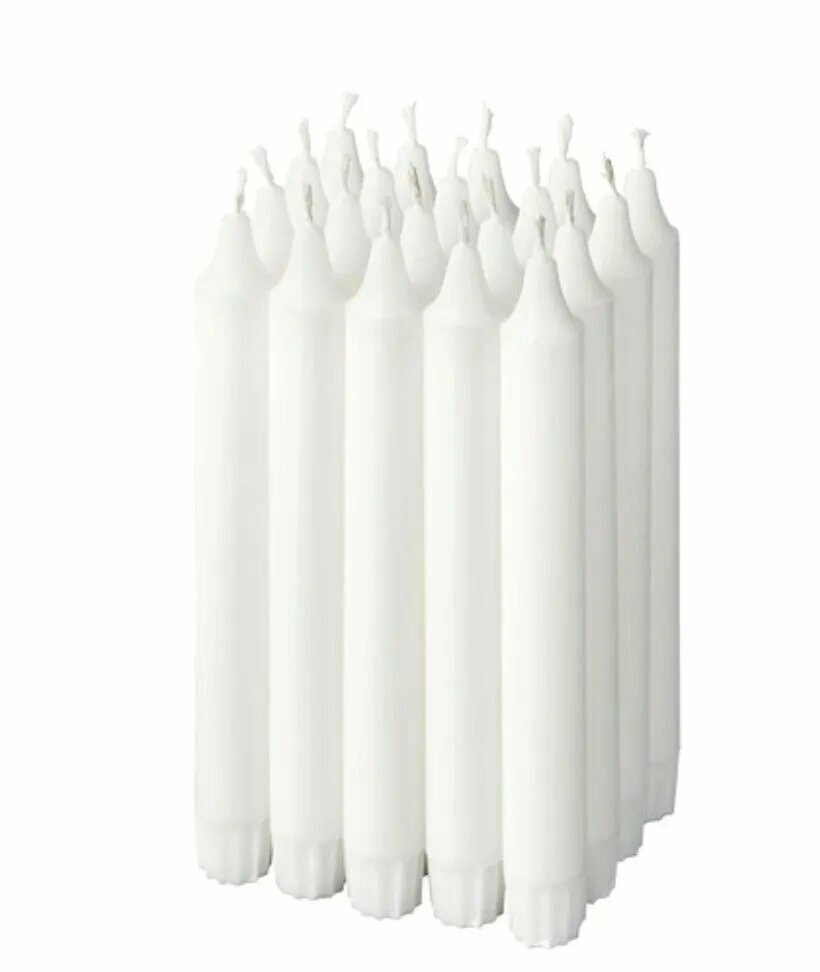 Свеча, 19 см х 2.5 см, 20 шт