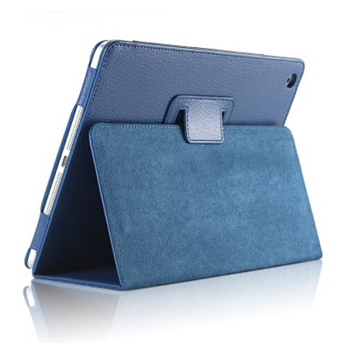 Фирменный чехол-обложка MyPads с подставкой для планшета iPad Pro 12.9" 2017 / 12.9 2015 , синий кожаный