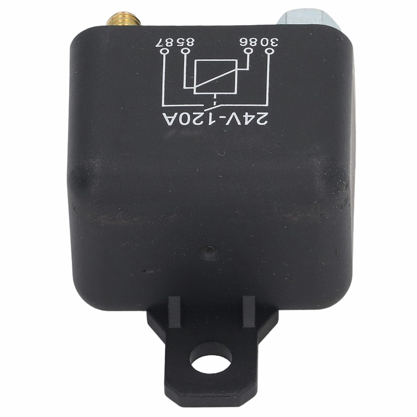 Соленоидное реле стартера, латунная катушка, быстрый запуск двигателя, сильная мощность, 4-контактное автомобильное реле стартера, 120 А, 24 В