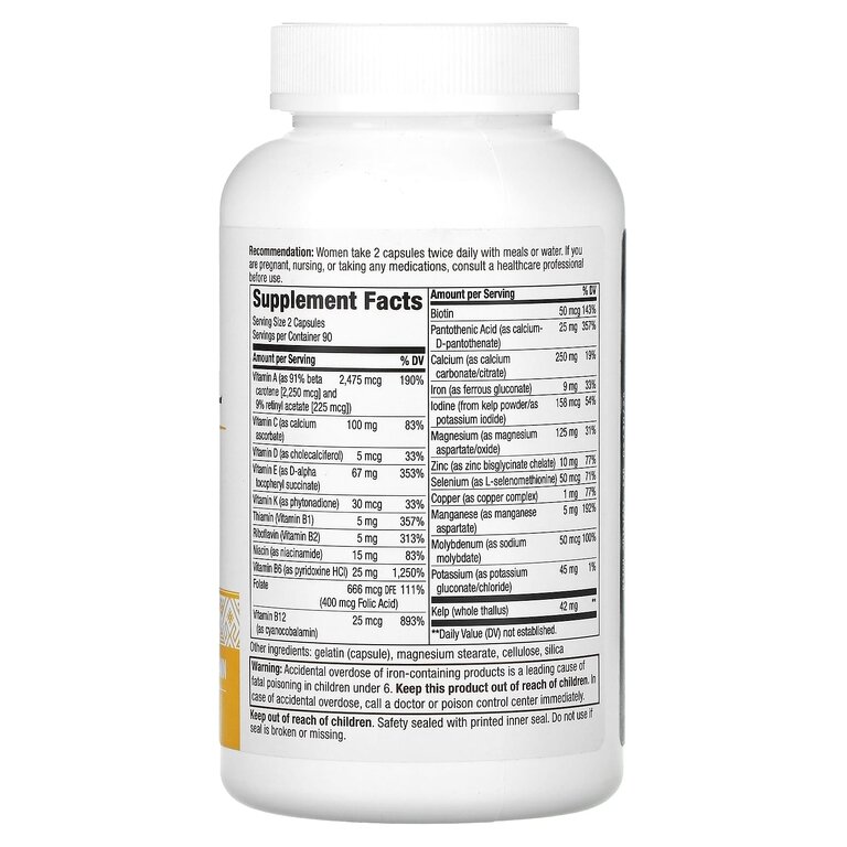 Nature's Way PRENATAL Multivitamin with Buffered Vitamin C (Мультивитамины для беременных с буферизованным витамином C) 180 капсул