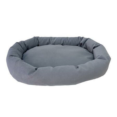 HOMEPET Микровелюр Silver #1 60 см х 45 см х 10 см лежак серый для домашних животных