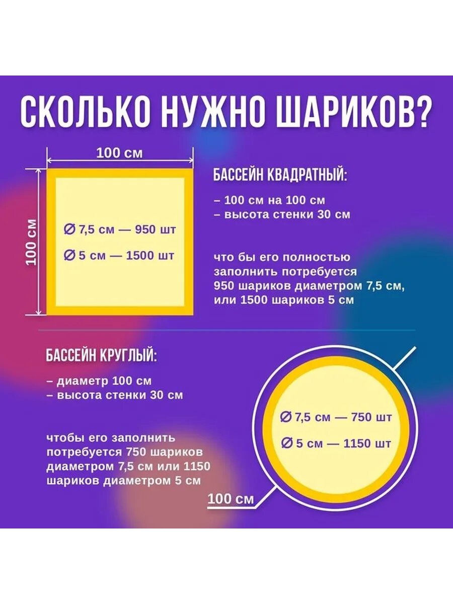 Набор ярких шариков для сухого бассейна
