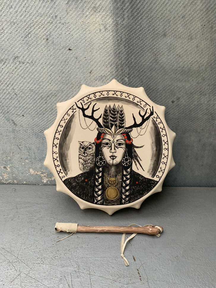 Народные Шаманский бубен "Душа филина"